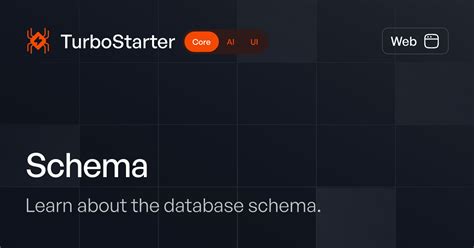 Schema Database Web Turbostarter