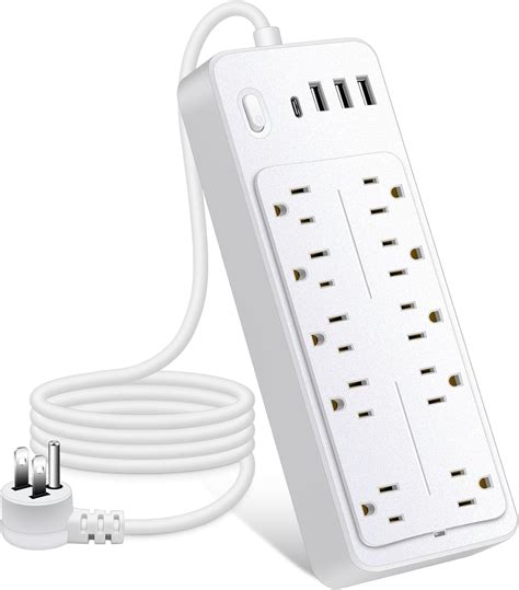 Asamoom 20 Ft Power Strips With Surge Protection （1700j）10