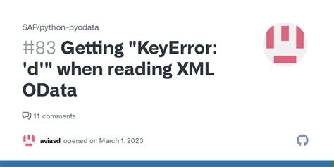 Getting Keyerror D When Reading Xml Odata · Issue 83 · Sappython