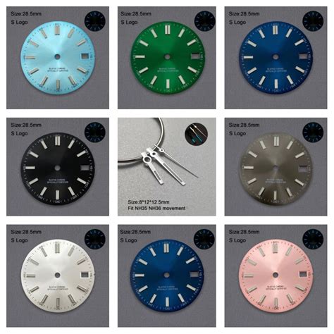 28 5mm S Logo Sunburst Dial Fit Nh35 Nh36 4r Japanese Movement Blue