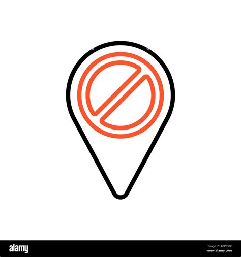 forbidden pin map icon map pointer demonstration manifestation
