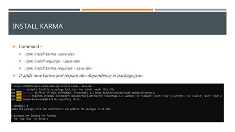 configure jasmine and karma for code coverage ppt