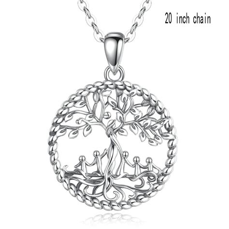 Eudora Sterling Silver Tree Of Life Pendant Silver Vicedeal