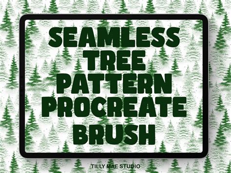 tree procreate brush procreate seamless tree pattern brush procreate