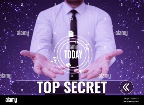 Writing Displaying Text Top Secret Conceptual Photo Telling Someone Important Data Or