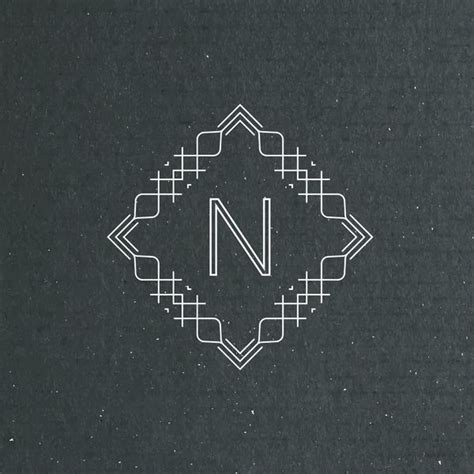 حروف زبان انگلیسی طرح لوگو با تزئینات حاشیه وکتور لایه باز عکس با کیفیت