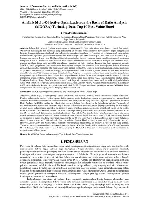Pdf Analisis Multi Objective Optimization On The Basis Of Ratio