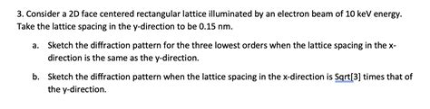 solved 3 consider a 2d face centered rectangular lattice
