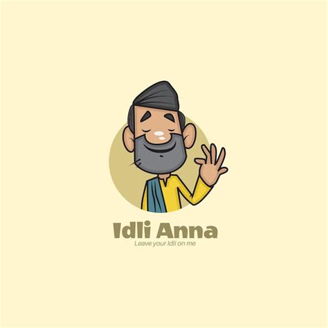 Premium Vector Idli Anna Vector Logo Design