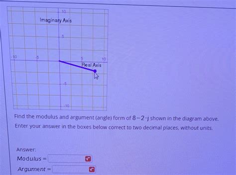 Solved Find The Modulus And Argument Angle Form Of 8−2⋅j