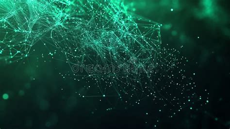 Abstract Green Network Connection Digital Data Technology Background Stock Illustration