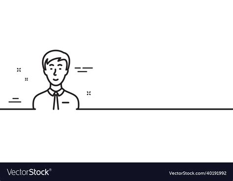 Man Line Icon User Or Businessman Person Sign Vector Image