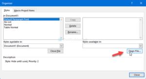 Copy Formatting And Styles Between Word Documents