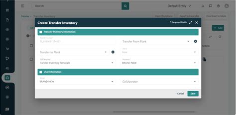 Transfer Inventory Equipt User Manual