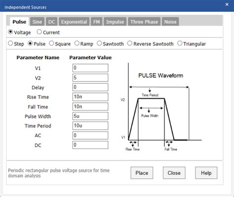 Pulse Source Spice Model Explained Ema Design Automation