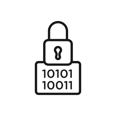 Premium Vector Binary Lock Icon