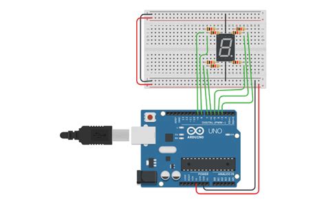 Circuit Design 7 Segment Tinkercad