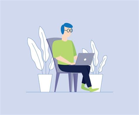 Man With Laptop Vector Art Icons And Graphics For Free Download
