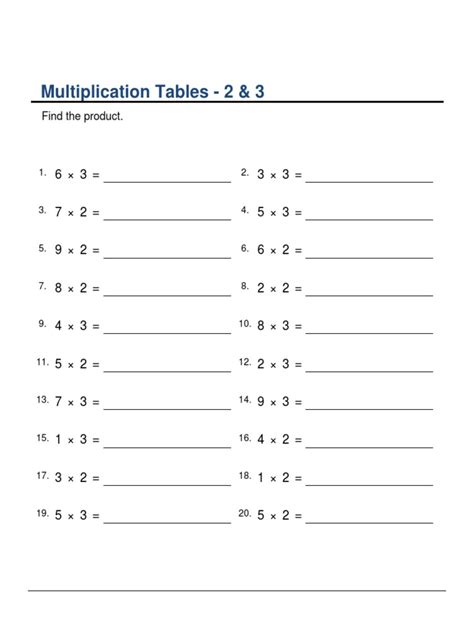multiplication table 2 and 3 set 2 pdf