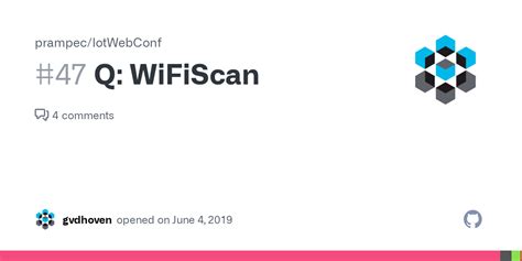 Q WiFiScan Issue Prampec IotWebConf GitHub
