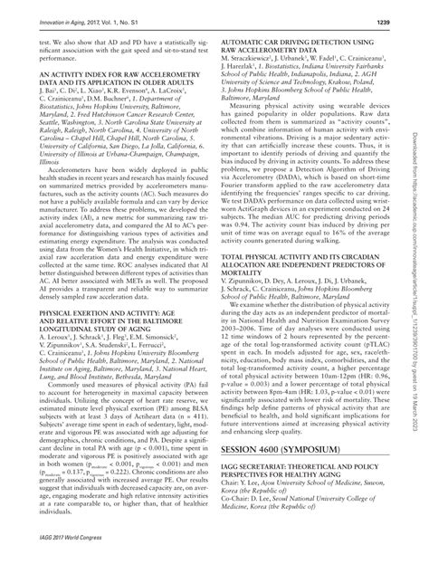 Pdf An Activity Index For Raw Accelerometry Data And Its Application In Older Adults