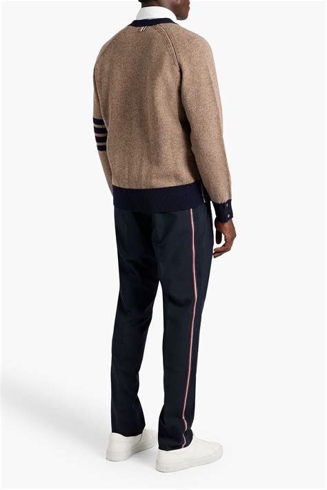 Thom Browne 스트라이프 울 혼방 슬림 핏 팬츠 최대 70 세일 The Outnet