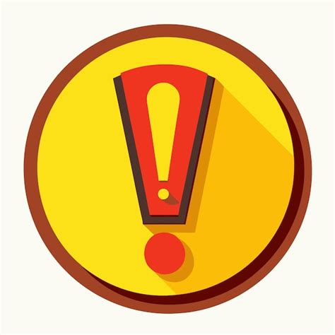 Bold Vector Illustration Of An Exclamation Mark With Clean Lines And A Modern Design Premium