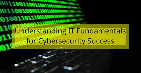 Understanding It Fundamentals For Cybersecurity Success Undercode Testing