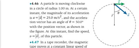 446 A Particle Is Moving Clockwise In A Circle Of Radius 100 M At A