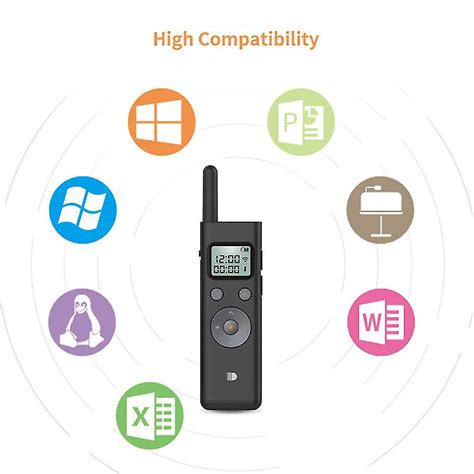 Wireless Powerpoint Presentation Ppt Pointer Clicker Presenter Lcd Display Green Light Rf Remote