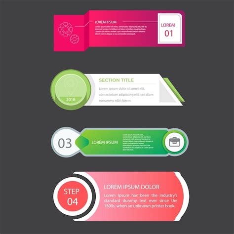 Premium Vector Gradient Table Of Contents Infographic Vector