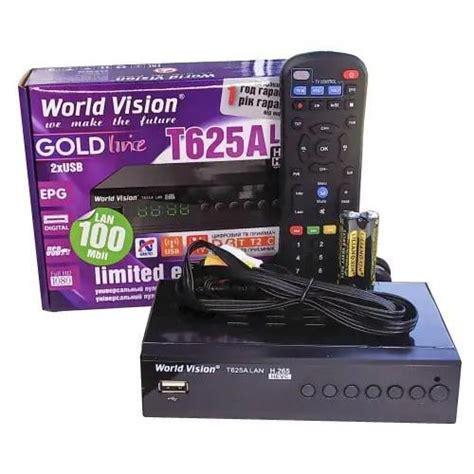 ᐉ Ресивер Т2 World Vision T625A LAN (00625a) • Купить в Киеве, Украине ...