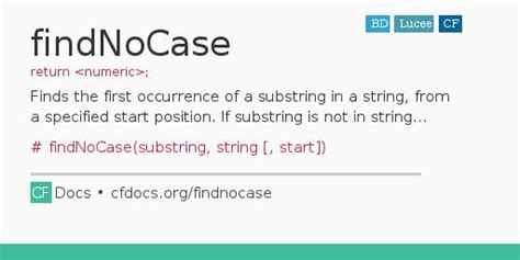 Findnocase Code Examples And Cfml Documentation