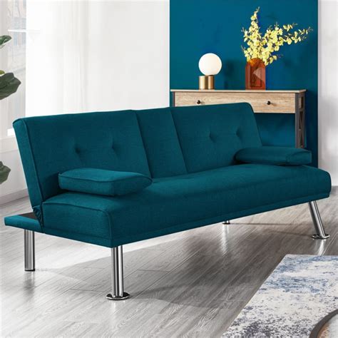 Convertible Twin 66 Wide Tufted Back Convertible Sofa Foter