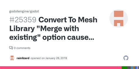 Convert To Mesh Library Merge With Existing Option Causes Confusion · Issue 25359