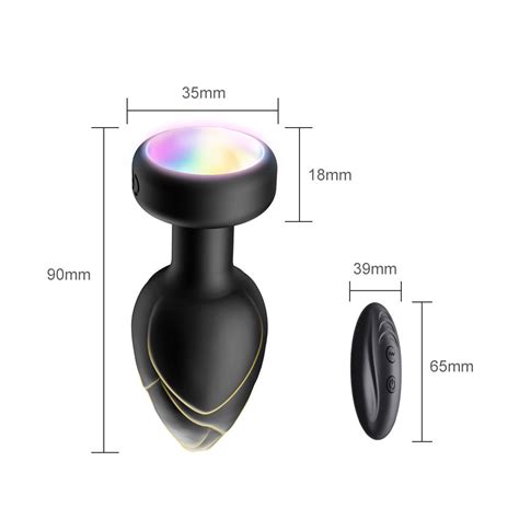 Led Light Up Butt Anal Plug Red Black 10 Light Up And Vibration Modes But Buttplug With Light Sex