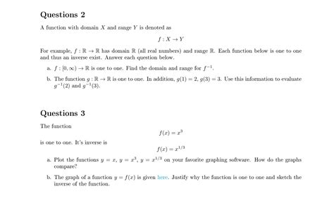 solved questions 2 a function with domain x and range y is