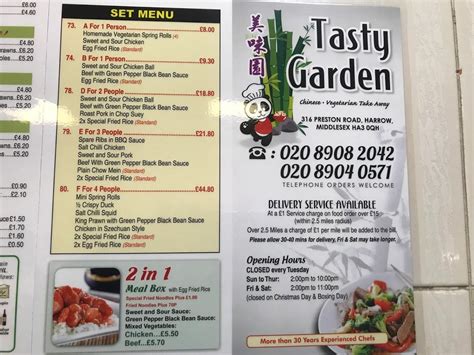 Tasty Garden Menu Fasci Garden