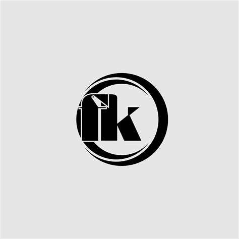 letters fk simple circle linked line logo 28267560 vector art at vecteezy