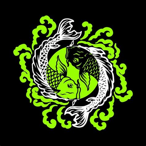 Premium Vector Japanese Koi Fish Illustration Vector