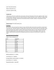 Physics Lab Report Docx Lab Linear Momentum Physics Section LL Instructor Antonina