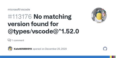 No Matching Version Found For Types Vscode Issue Microsoft Vscode GitHub