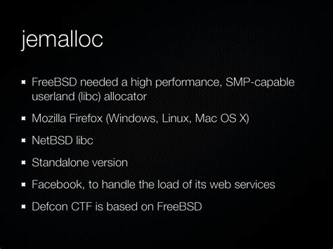 Exploiting The Jemalloc Memory Allocator Owning Firefoxs Heap Speaker Deck