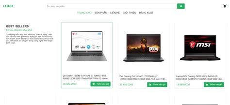 Website Bán Laptop Html Css Javascript