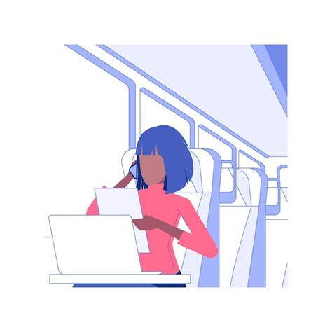 Premium Vector Working On The Train Isolated Concept Vector Illustration