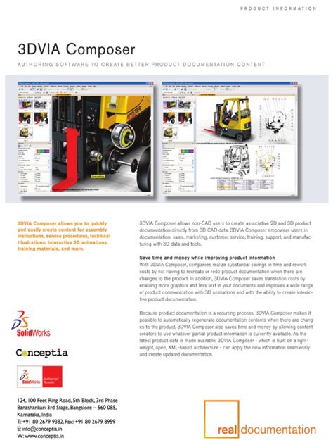 3dvia composer brochure pdf file format computer aided design