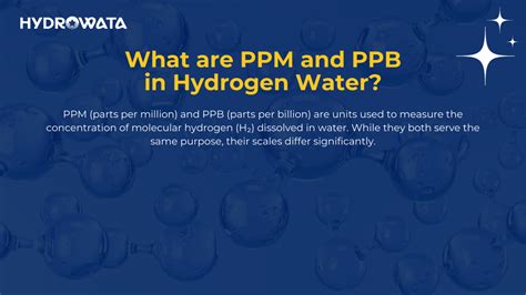What Are Ppm And Ppb In Hydrogen Water Are They Different Hydrowata