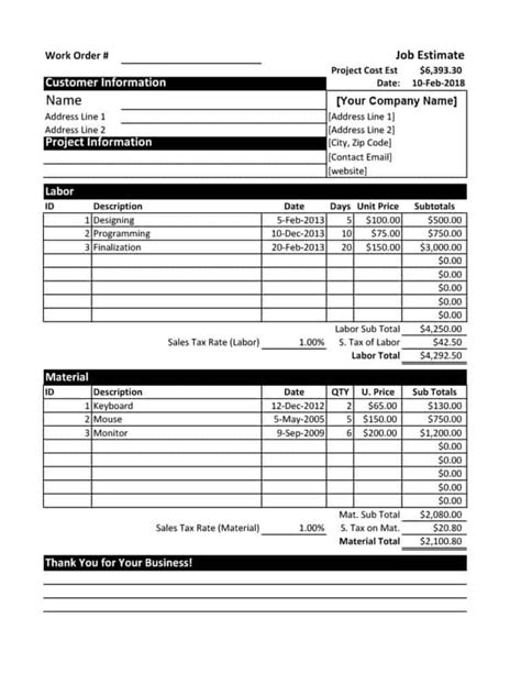 17 Excel Quotation Templates Free Quotation Templates Estimate