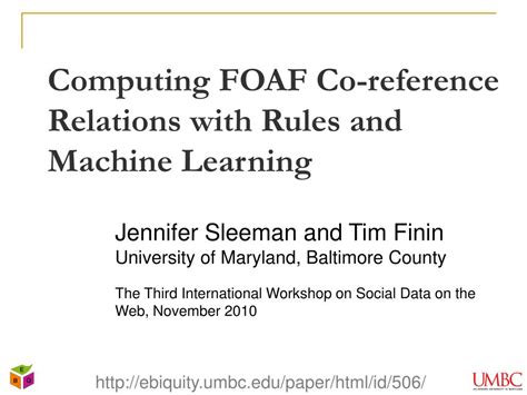 Ppt Computing Foaf Co Reference Relations With Rules And Machine Learning Powerpoint