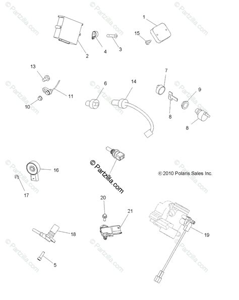 Polaris Atv 2014 Oem Parts Diagram For Electrical Switches And Sensors And Ecm A14cf76aa